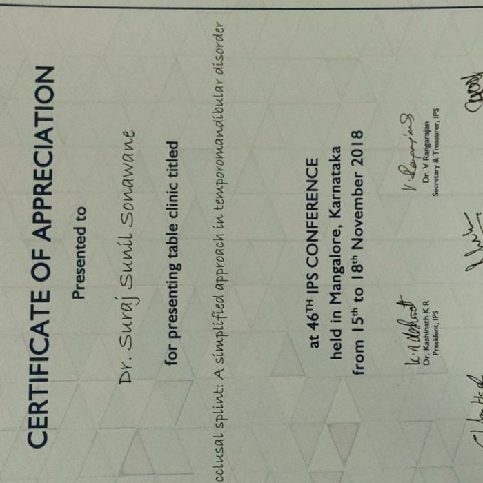 Table Clinic | Prosthodontics | Maharashtra Institute of Dental ...